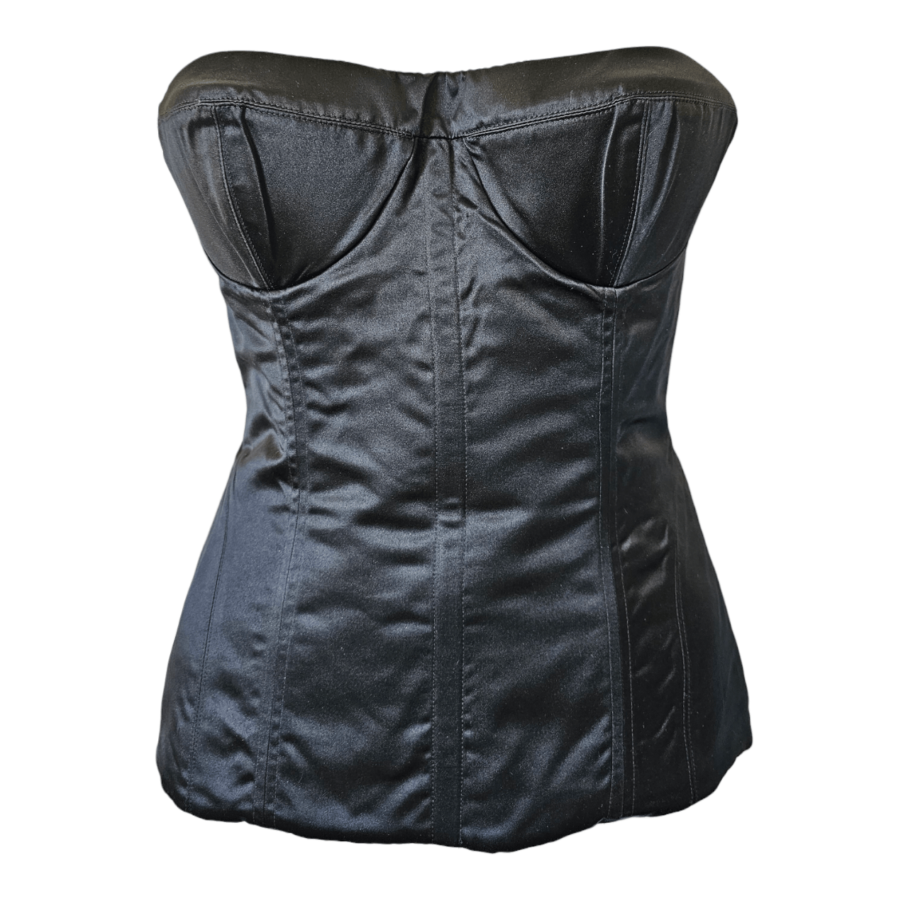 Gucci × Tom Ford Gucci x Tom Ford Black Silk Bustier Corset Top | Grailed