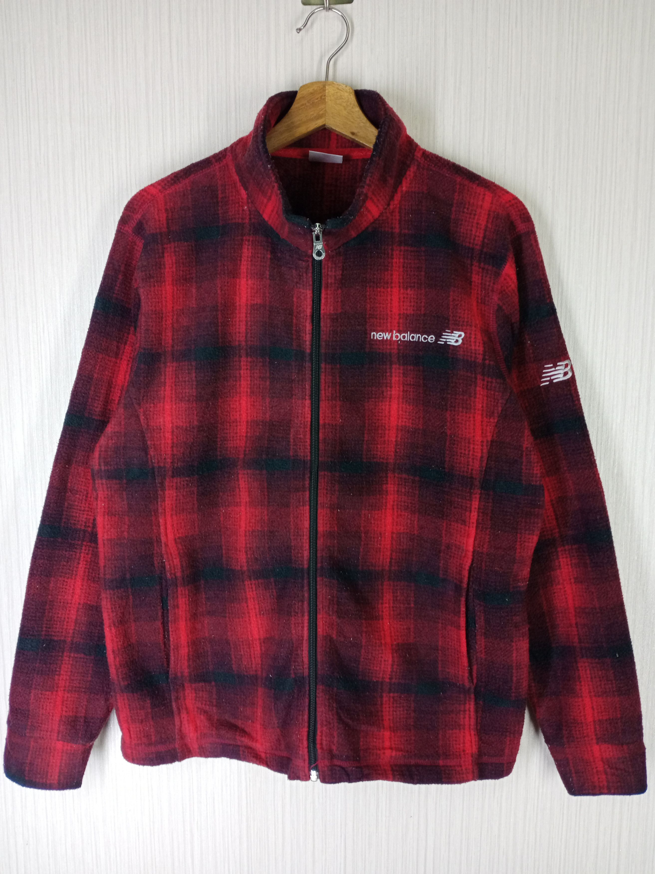 New Balance × Streetwear Rare New Balance Plaid Fleece Jacket | Grailed
