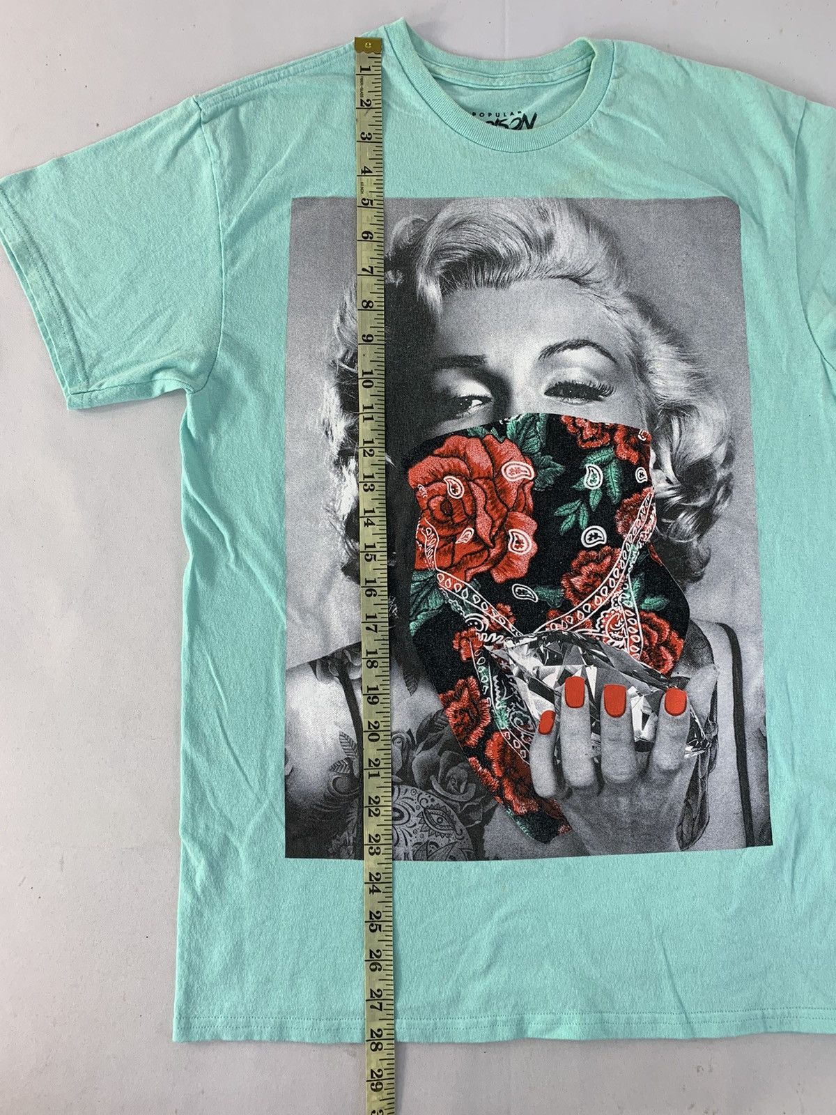 Band Tees Poison Popular Marilyn Monroe Bandana Box Graphic Screen Tee ...