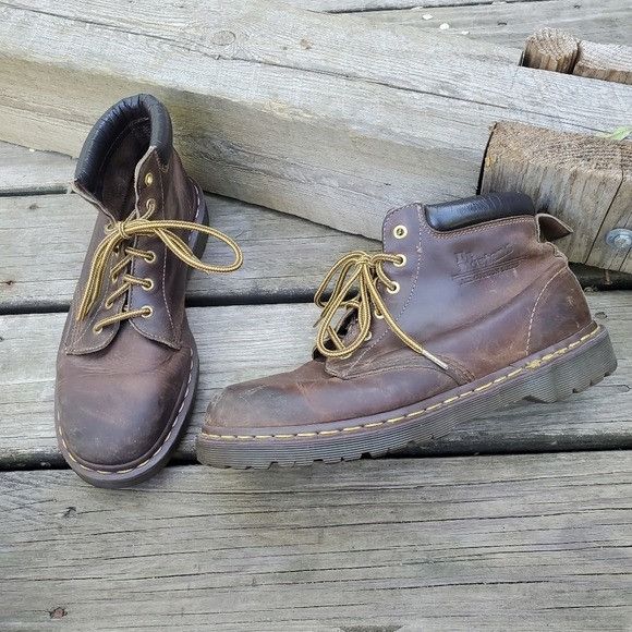 Vintage Dr Martens Vintage 90s MIE England Brown Leather Ben Boots ...