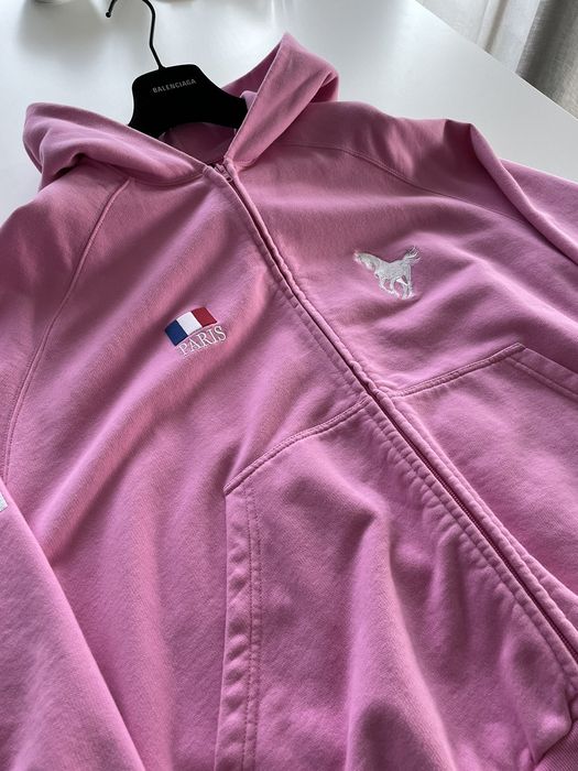 Balenciaga Pink Polo Set Zip Up Hoodie | Grailed