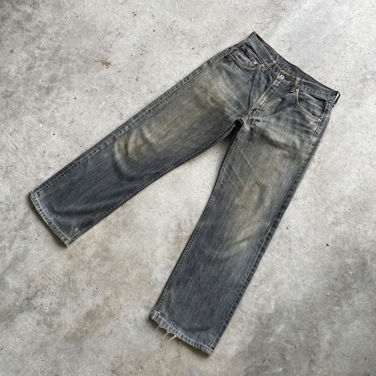 Vintage W30x29.5🔥 Vintage Levi’s 503 Black Faded Denim Jeans Pants ...