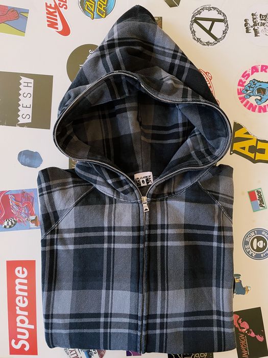 Bape Vintage Y2K Bape A Bathing Ape Checkered Fullzip Hoodie | Grailed
