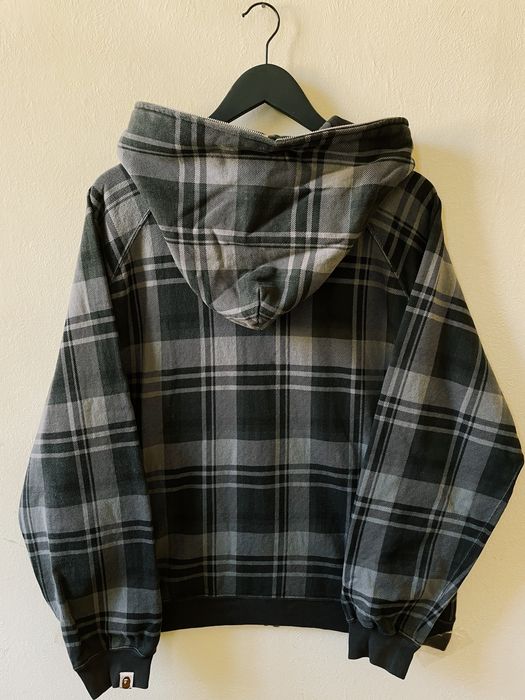 Bape Vintage Y2K Bape A Bathing Ape Checkered Fullzip Hoodie | Grailed