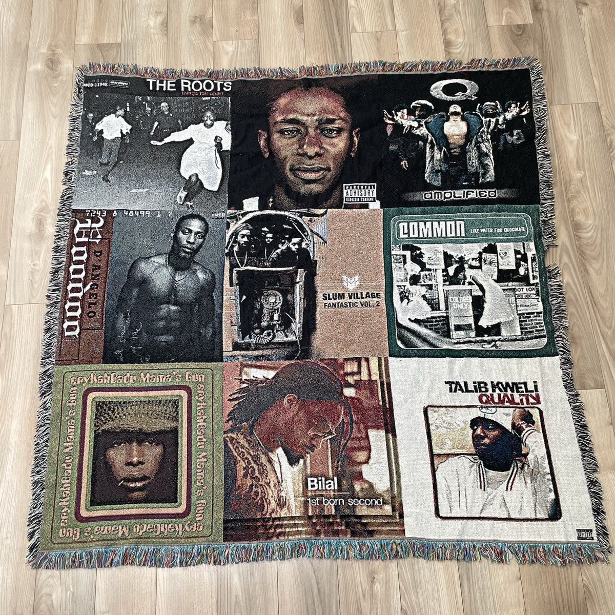 Band Tees × Rap Tees SlowJamz.co R&B Neo Soul Album Cover Throw Blanket ...