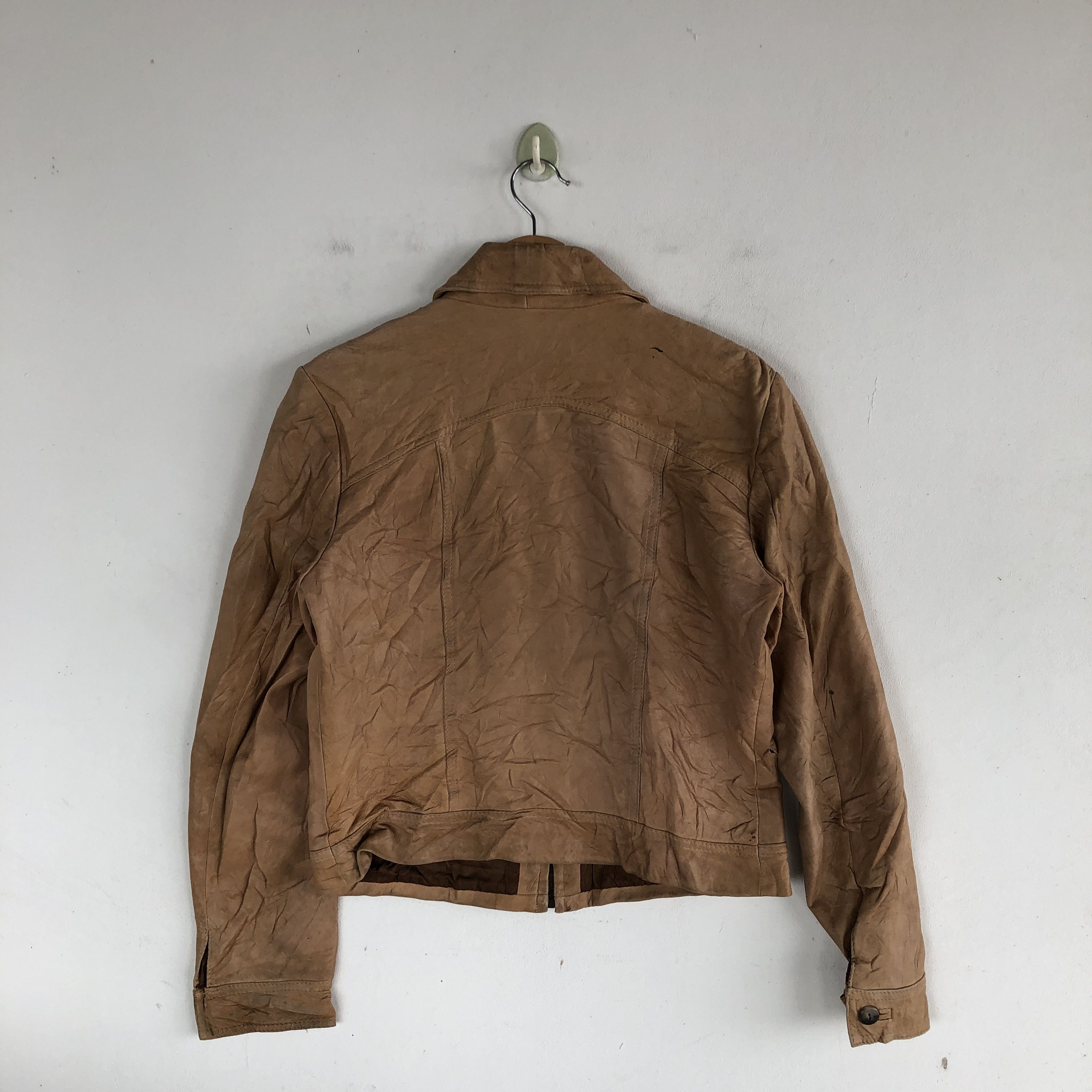 Hype × Leather Jacket × Vintage Vintage Japanese Leather Jacket Genuine ...