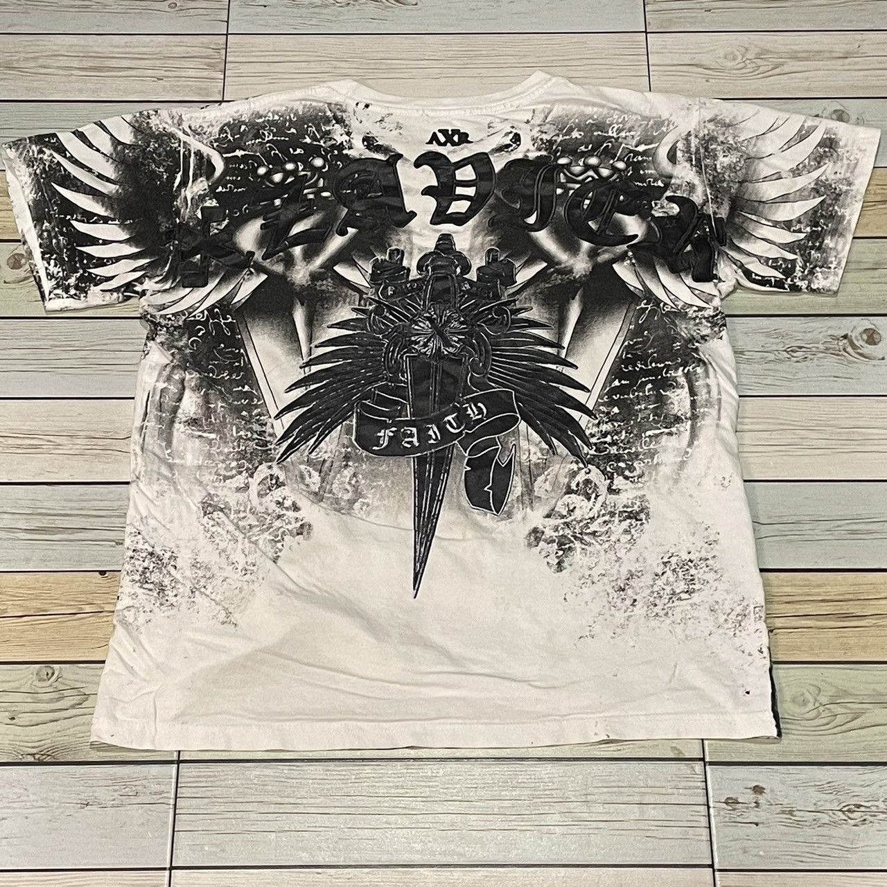 Affliction × Streetwear × Xavier Rare Xzavier Cross Tee Y2K Affliction ...