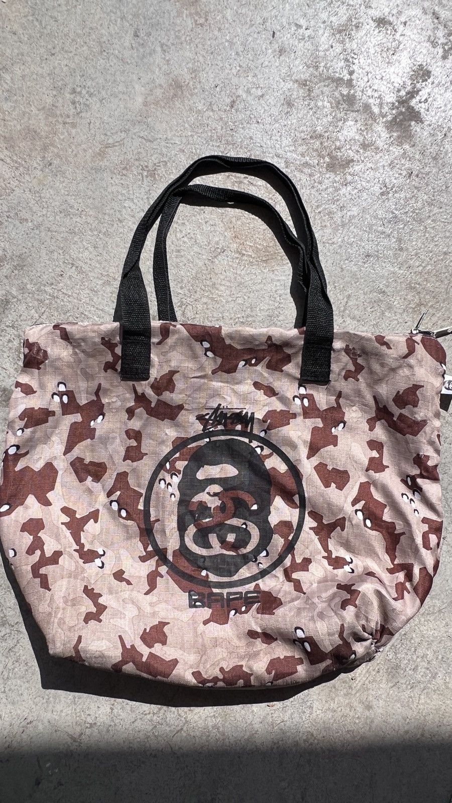 Bape A Bathing Ape X Stussy Desert Camo Magazine Bag | Grailed