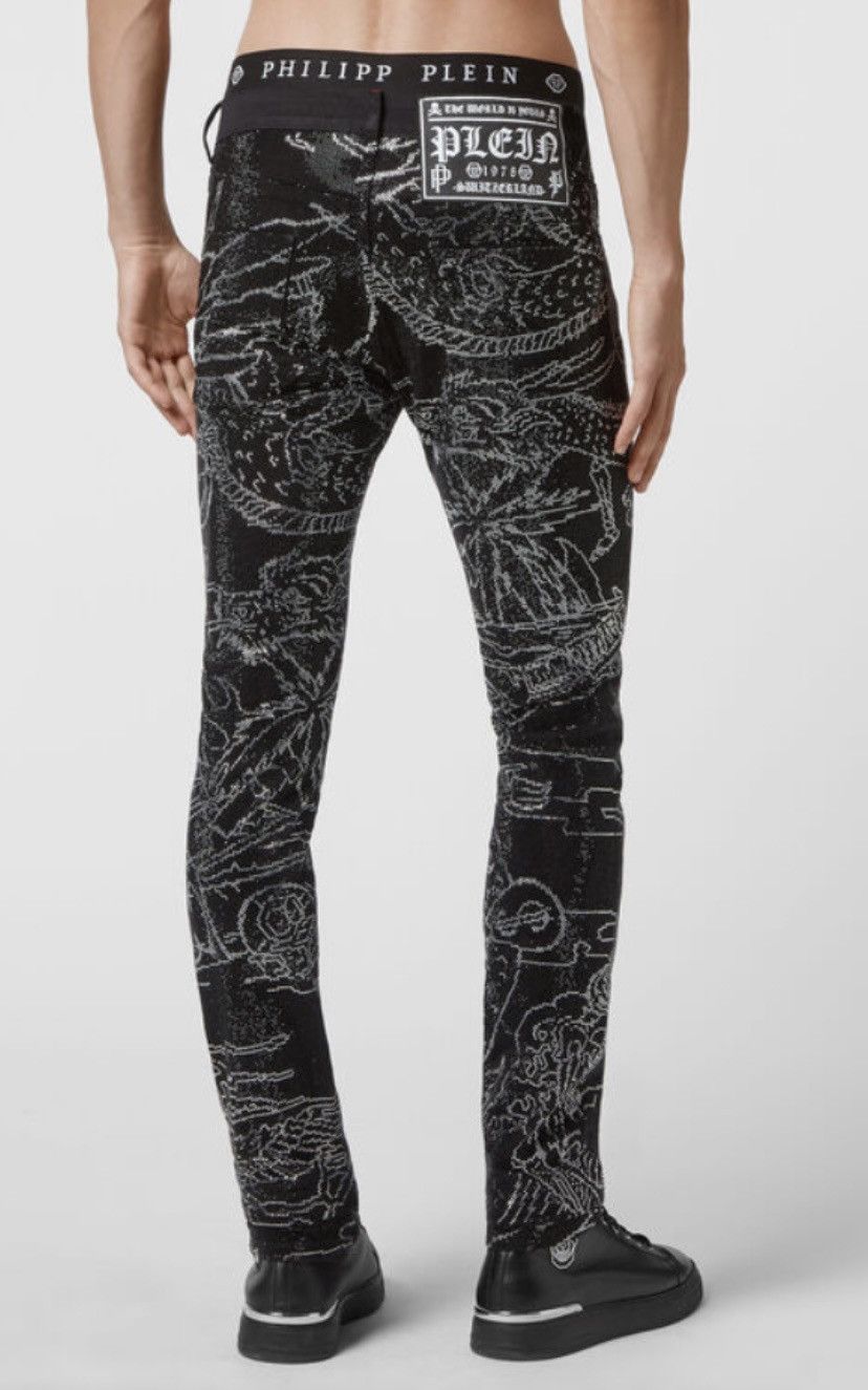 Philipp Plein Philipp Plein skeleton tattoo Jeans | Grailed