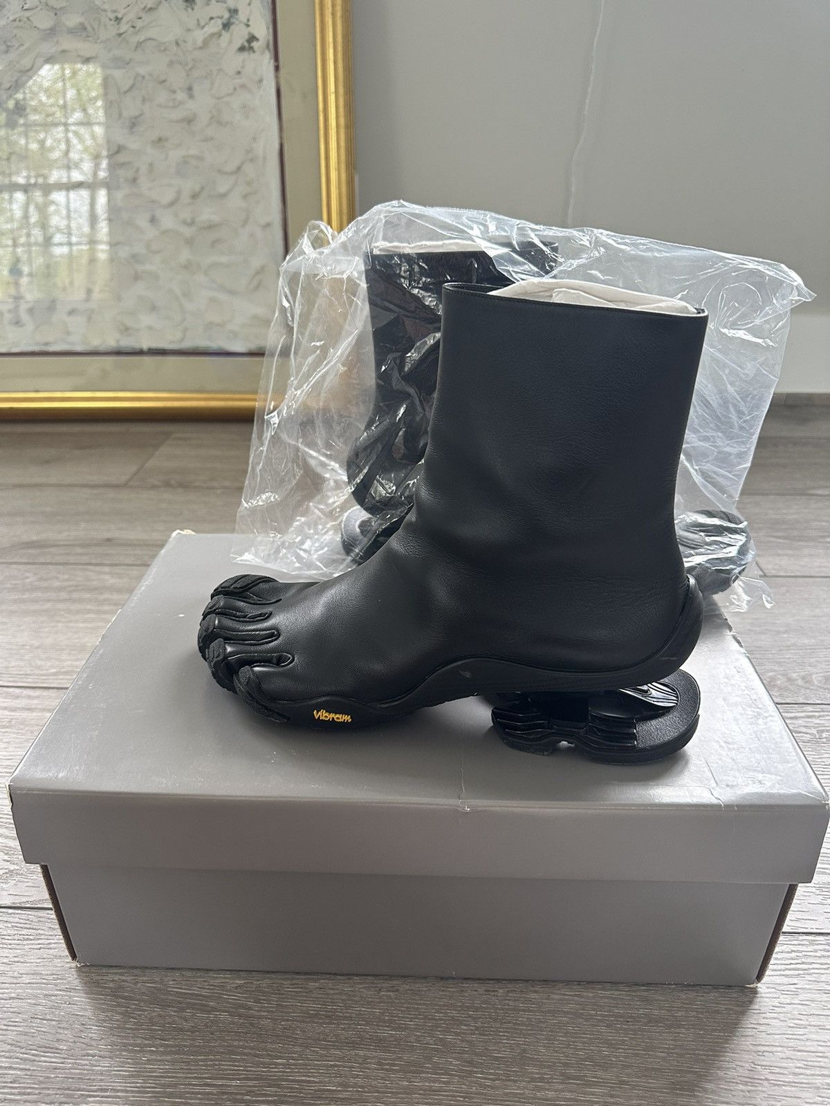 Balenciaga Balenciaga x vibram leather toe heels | Grailed