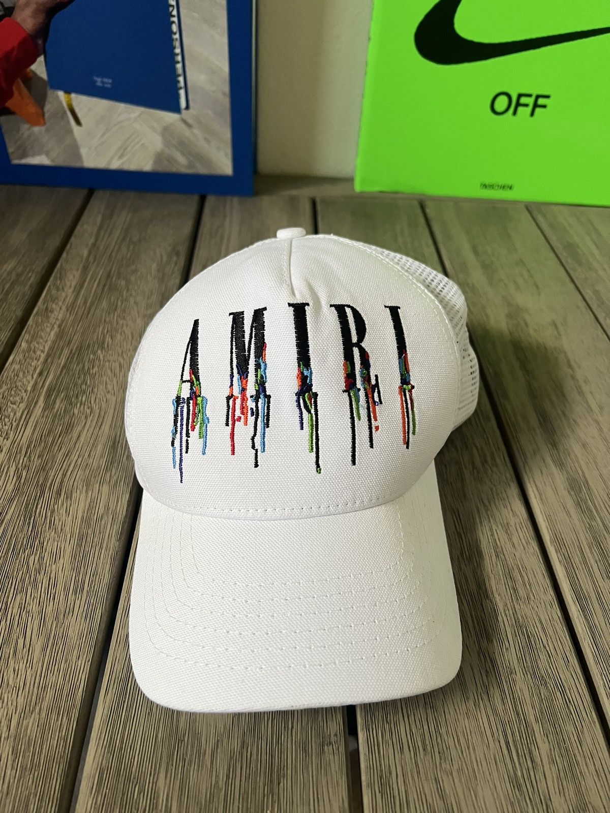 Amiri Amiri Painter Embroidered Trucker Hat | Grailed