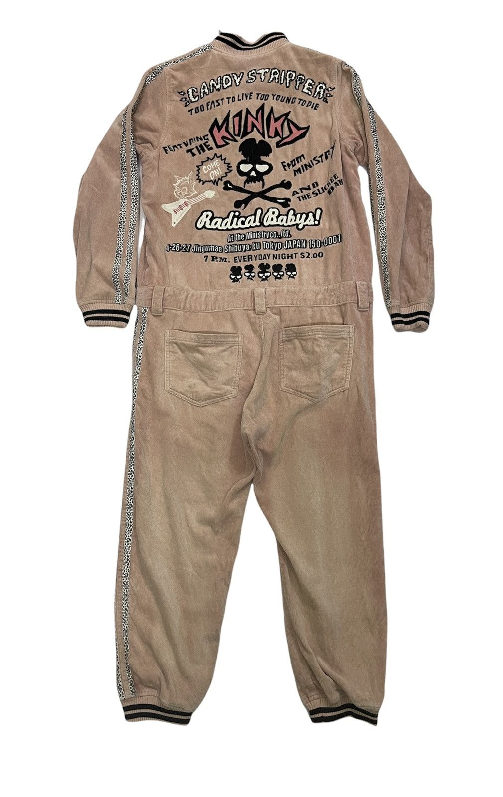 Vintage VINTAGE CANDY STRIPPER QUDROY SKULL OVERALLS | Grailed