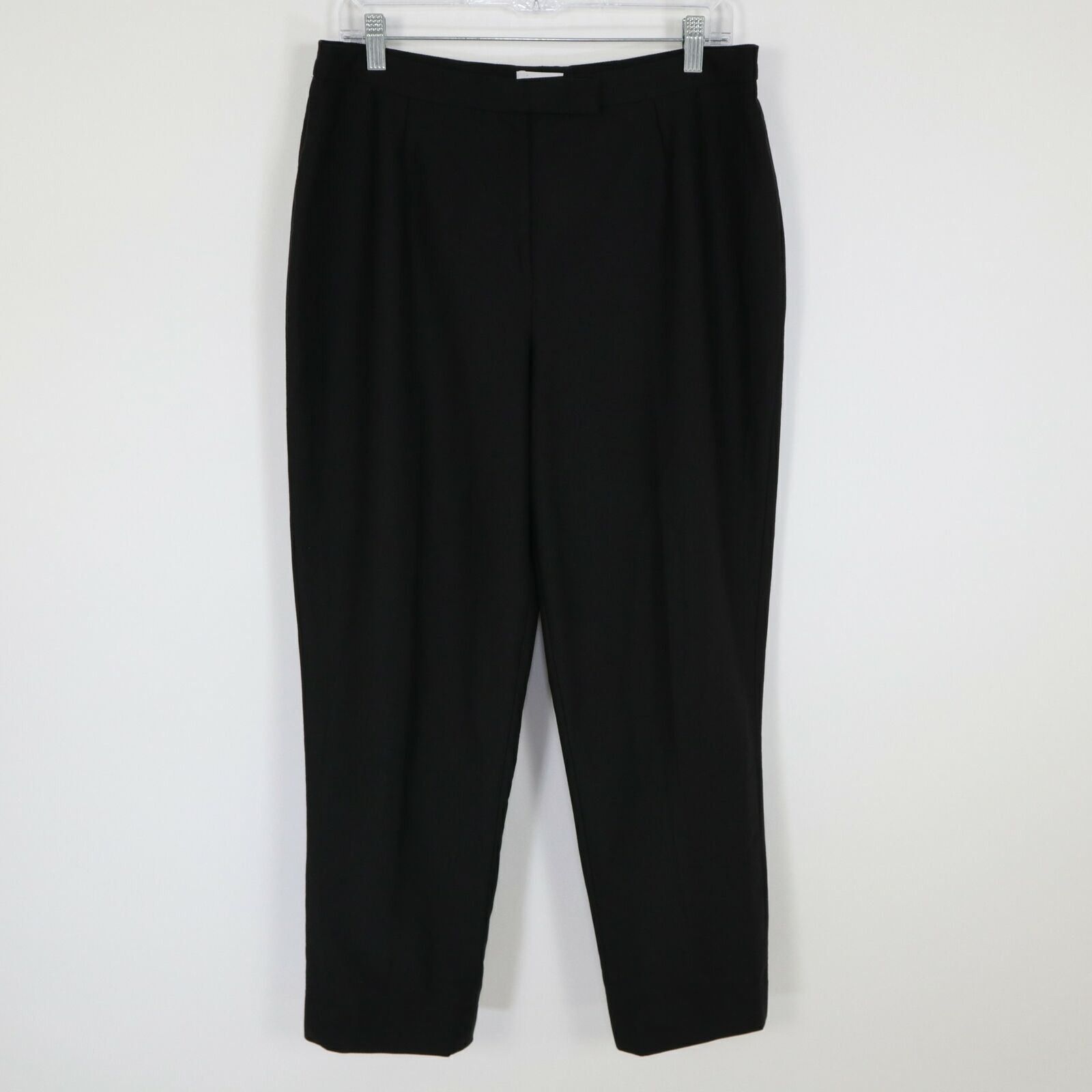 Vintage Gunex Dress Pants Cropped Womens 14 Black Tapered Leg Slits ...