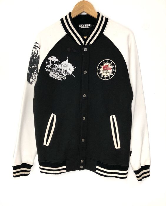 Japanese Brand Vintage Punk Japan Sex Pot Revenge Varsity Sweater