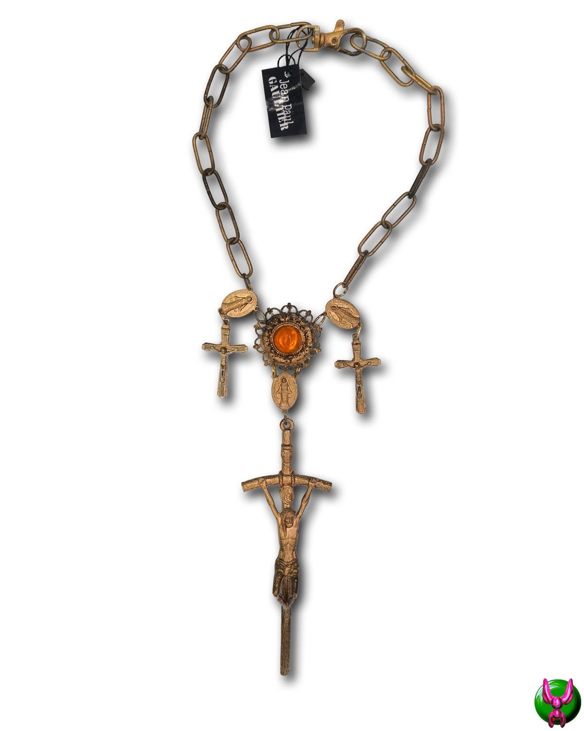 Jean Paul Gaultier 90s staff sample BNWT Crucifix necklace | Grailed