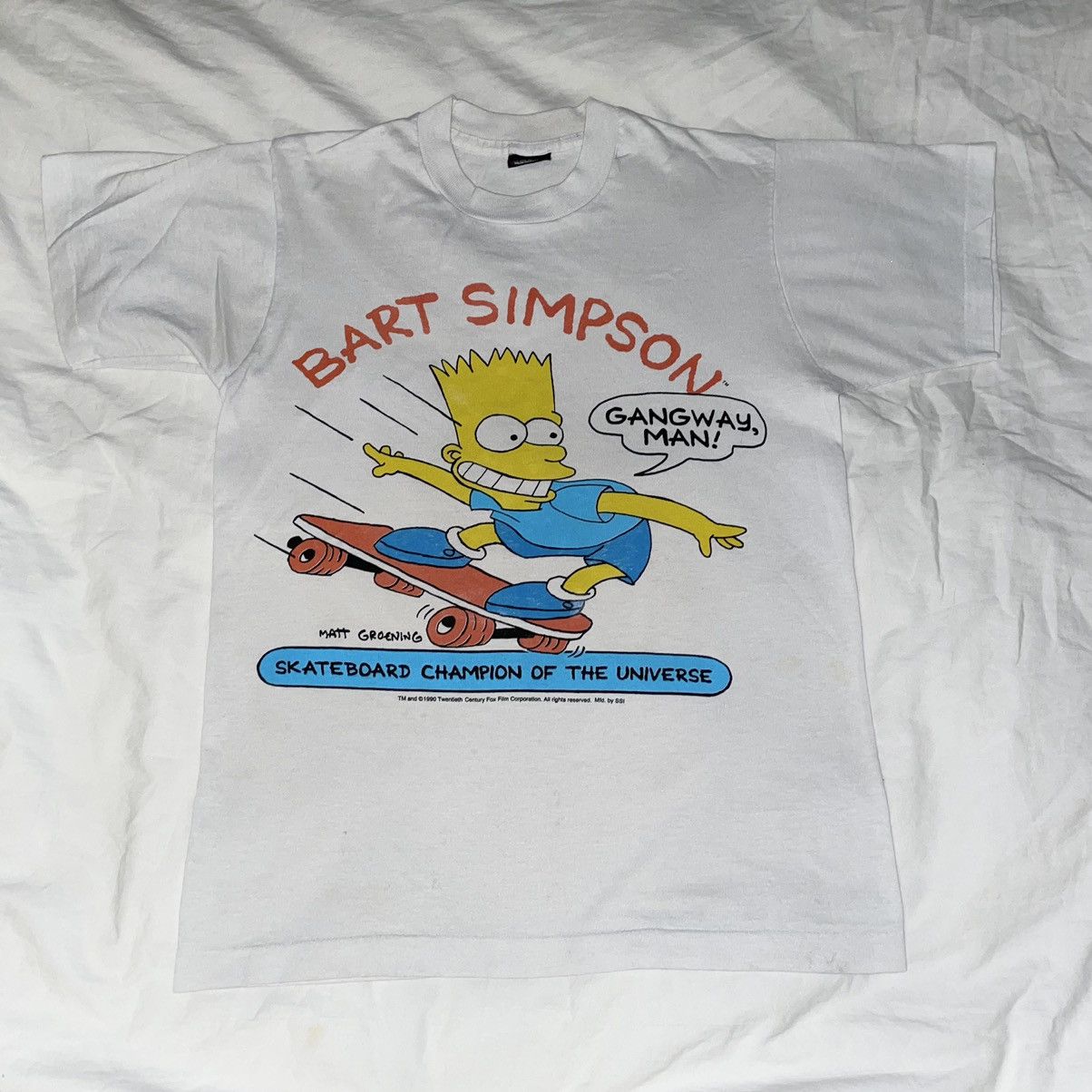 The Simpsons Bart Simpson 1990 Gangway T-shirt | Grailed