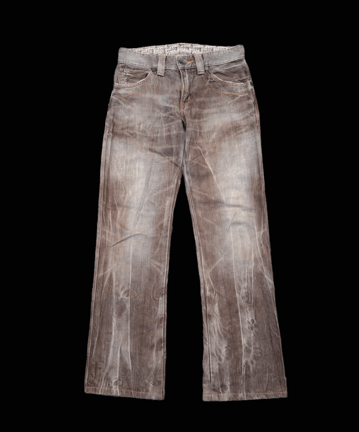 Avant Garde × Distressed Denim × Streetwear SUPER SICK WASHED BROWN⚡ ...