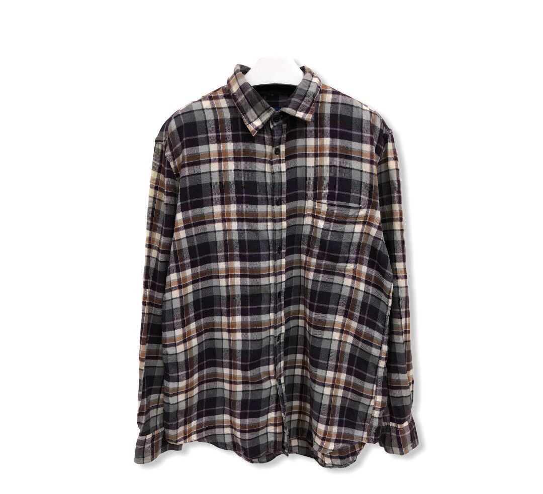 Flannel × Streetwear × Vintage Vintage Alpha Cubic Plaid Tartan Flannel ...