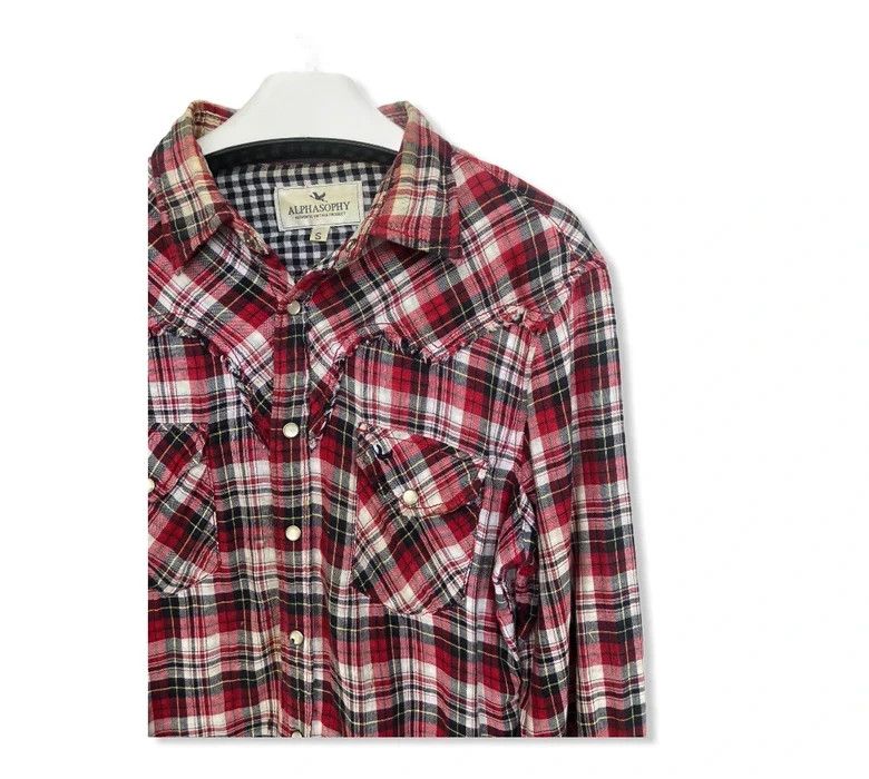 Japanese Brand Japanese Brand Alphasophy plaid Tartan Button Down Shirt | Grailed