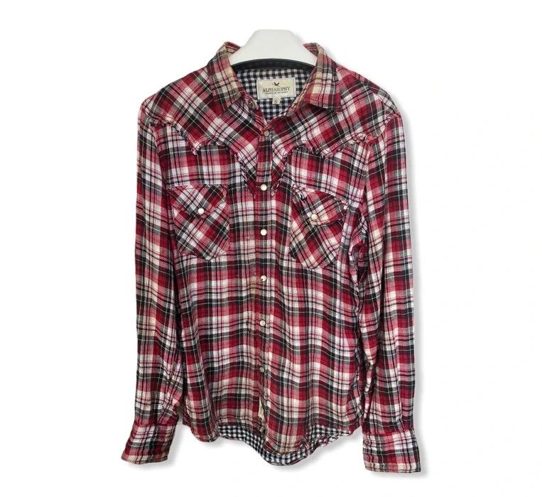 Japanese Brand Japanese Brand Alphasophy plaid Tartan Button Down Shirt | Grailed