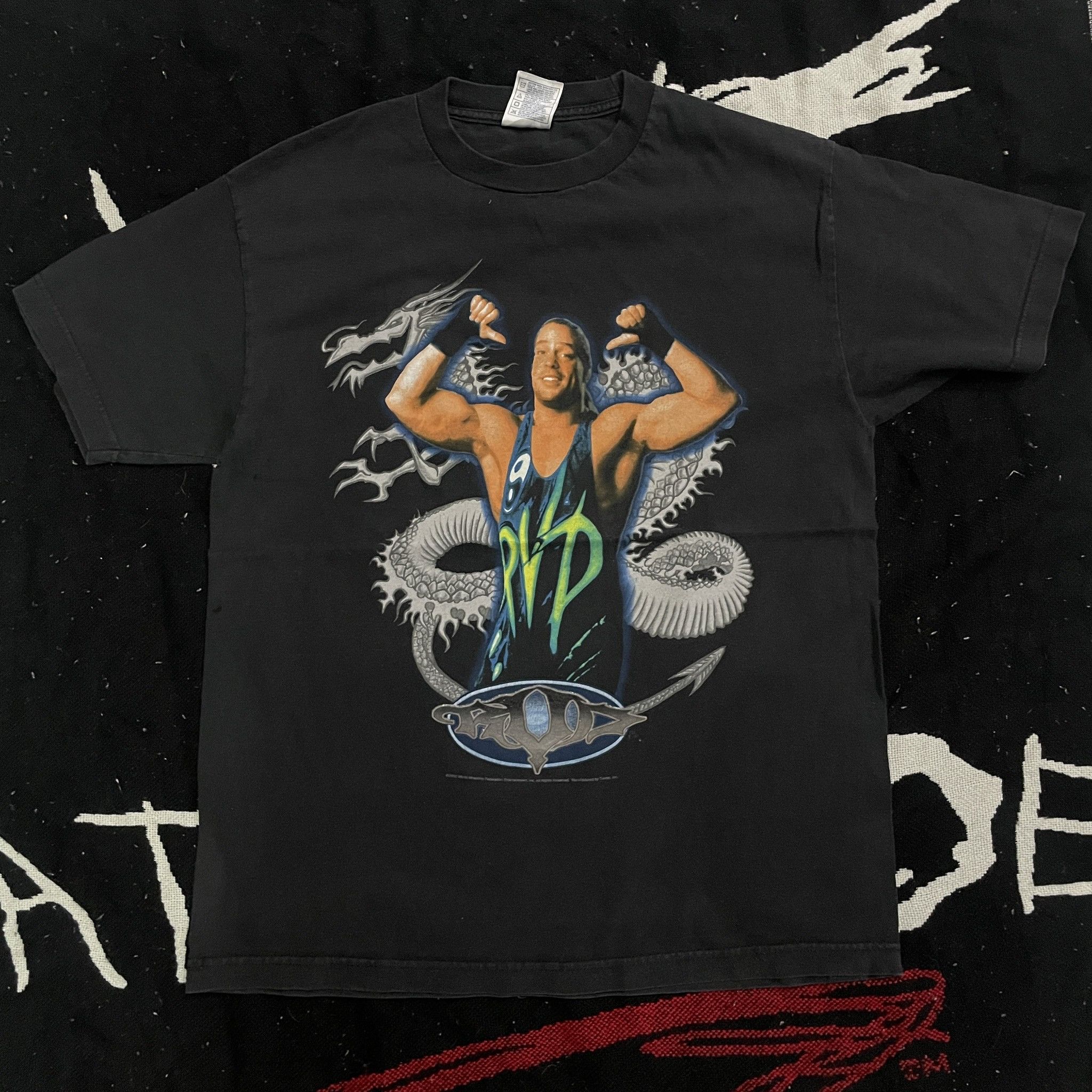 Vintage ROB VAN DAM RVD Vintage 2002 WWF Wrestling Shirt L | Grailed