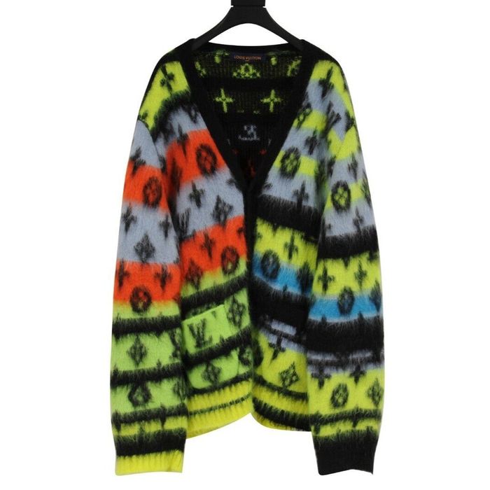 Louis Vuitton Rainbow Mohair Monogram Cardigan | Grailed