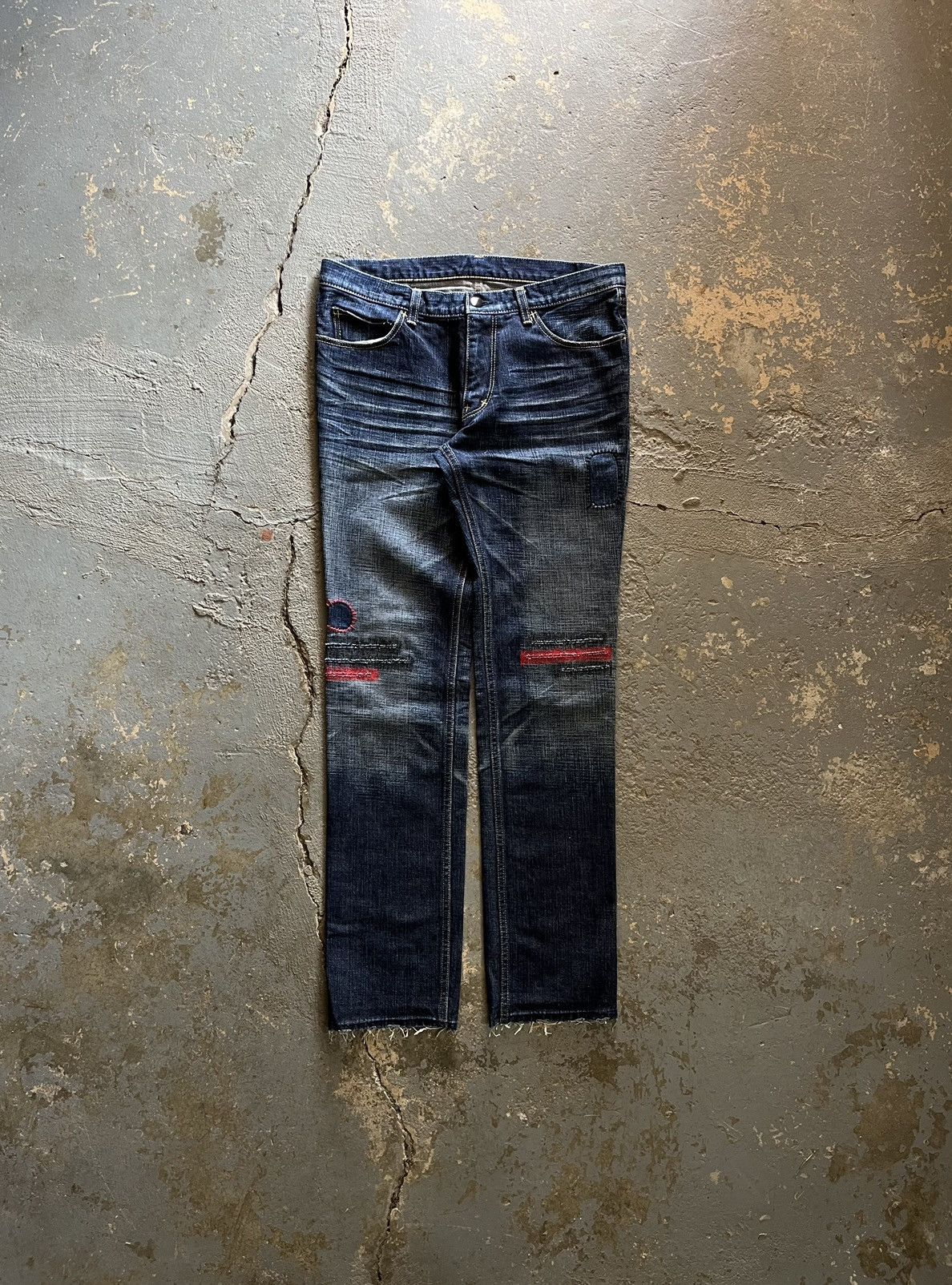 Number (N)ine SS05 “Night Crawler” Scab Patchwork Crust Pain Jeans ...