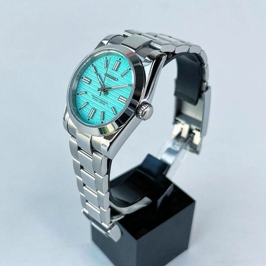 Custom RARE Seiko 5 Custom Watch Tiffany Blue Automatic 40MM | Grailed
