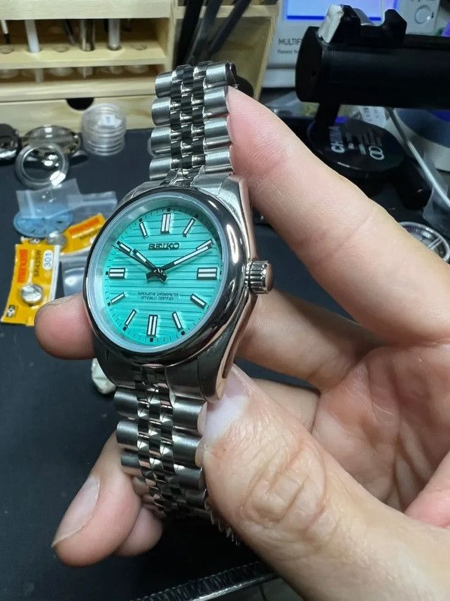 Custom RARE Seiko 5 Custom Watch Tiffany Blue Automatic 40MM | Grailed