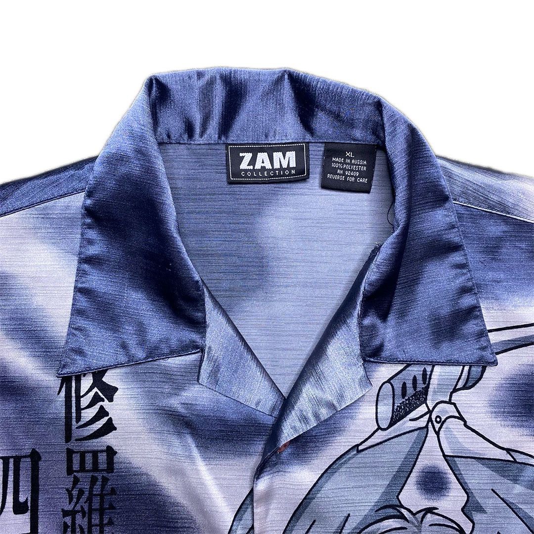 Vintage Zam Collection Blue Anime Swordsman Shirt | Grailed