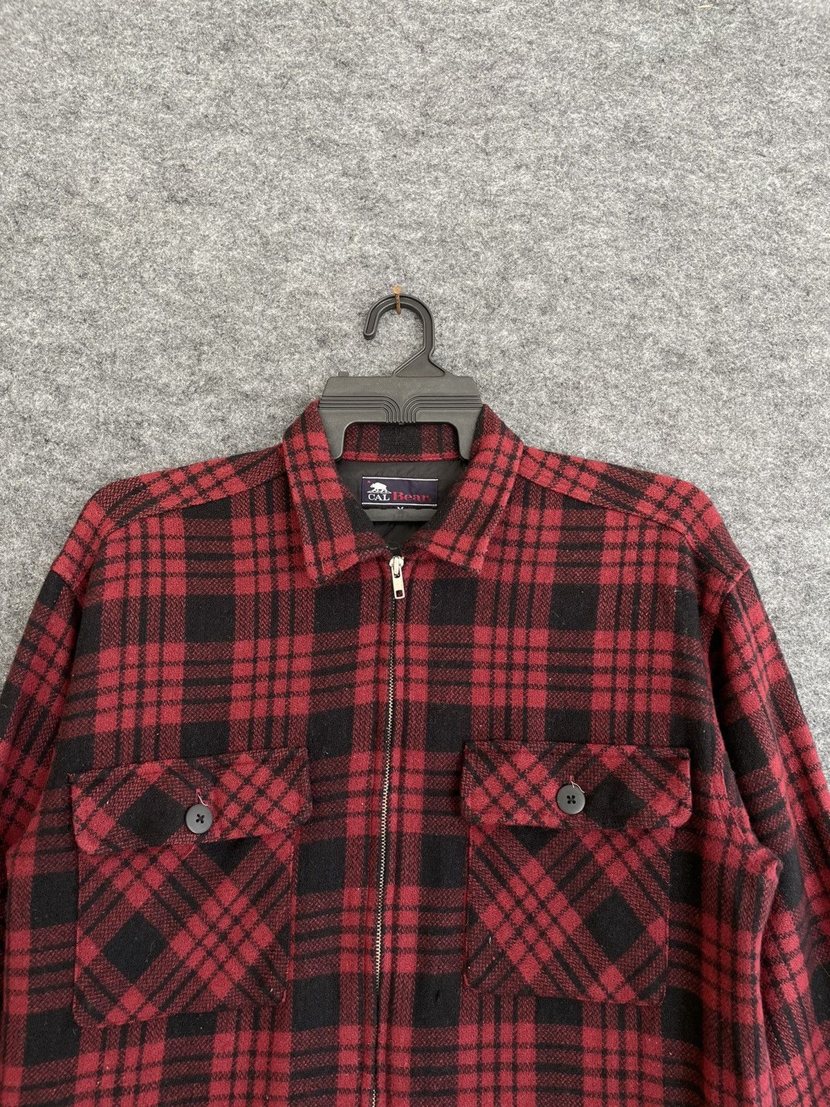Japanese Brand CAL BEAR TARTAN FLANNEL JACKET | Grailed