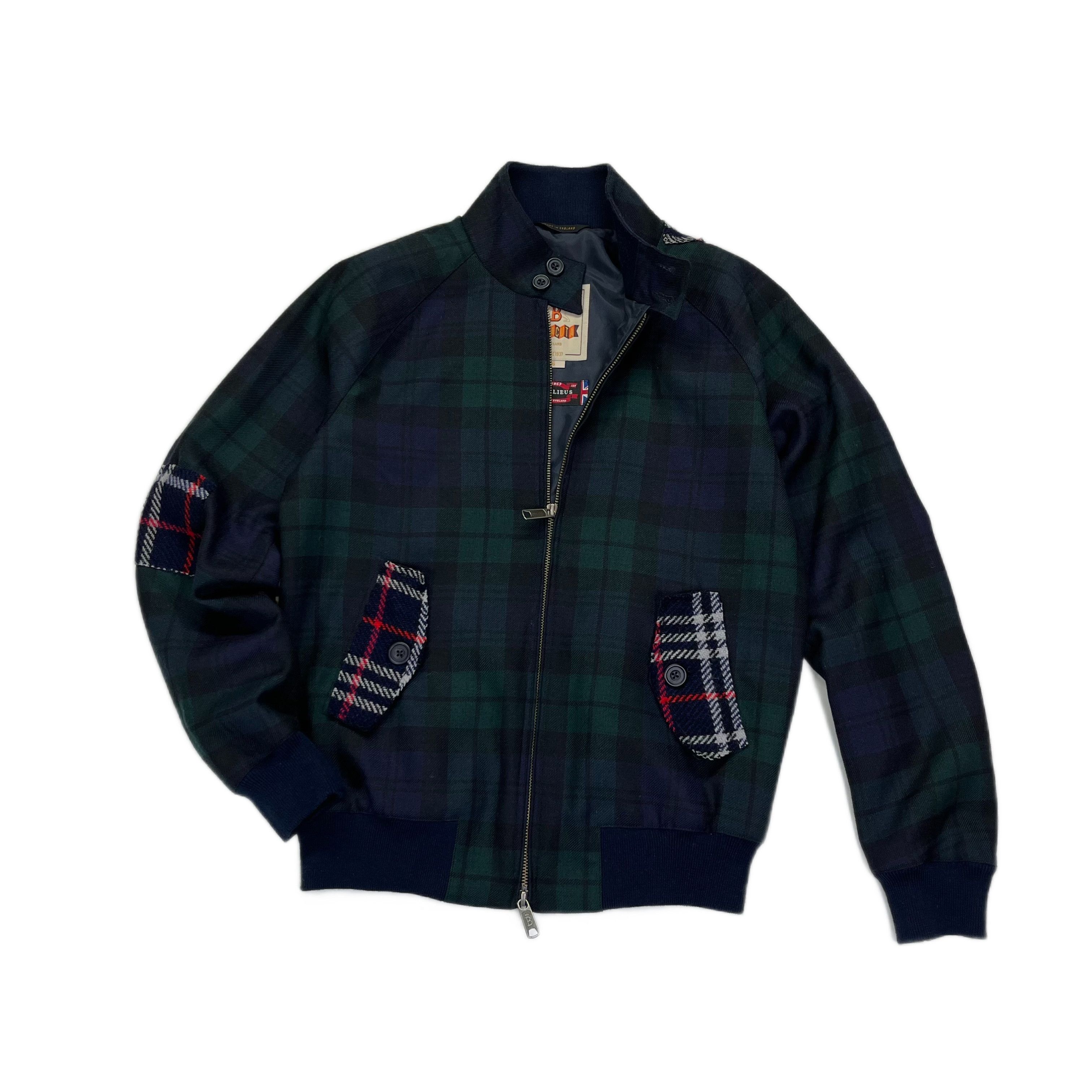 Custom Baracuta Wool Custom Patchwork Plaid Harrington Jacket | Grailed
