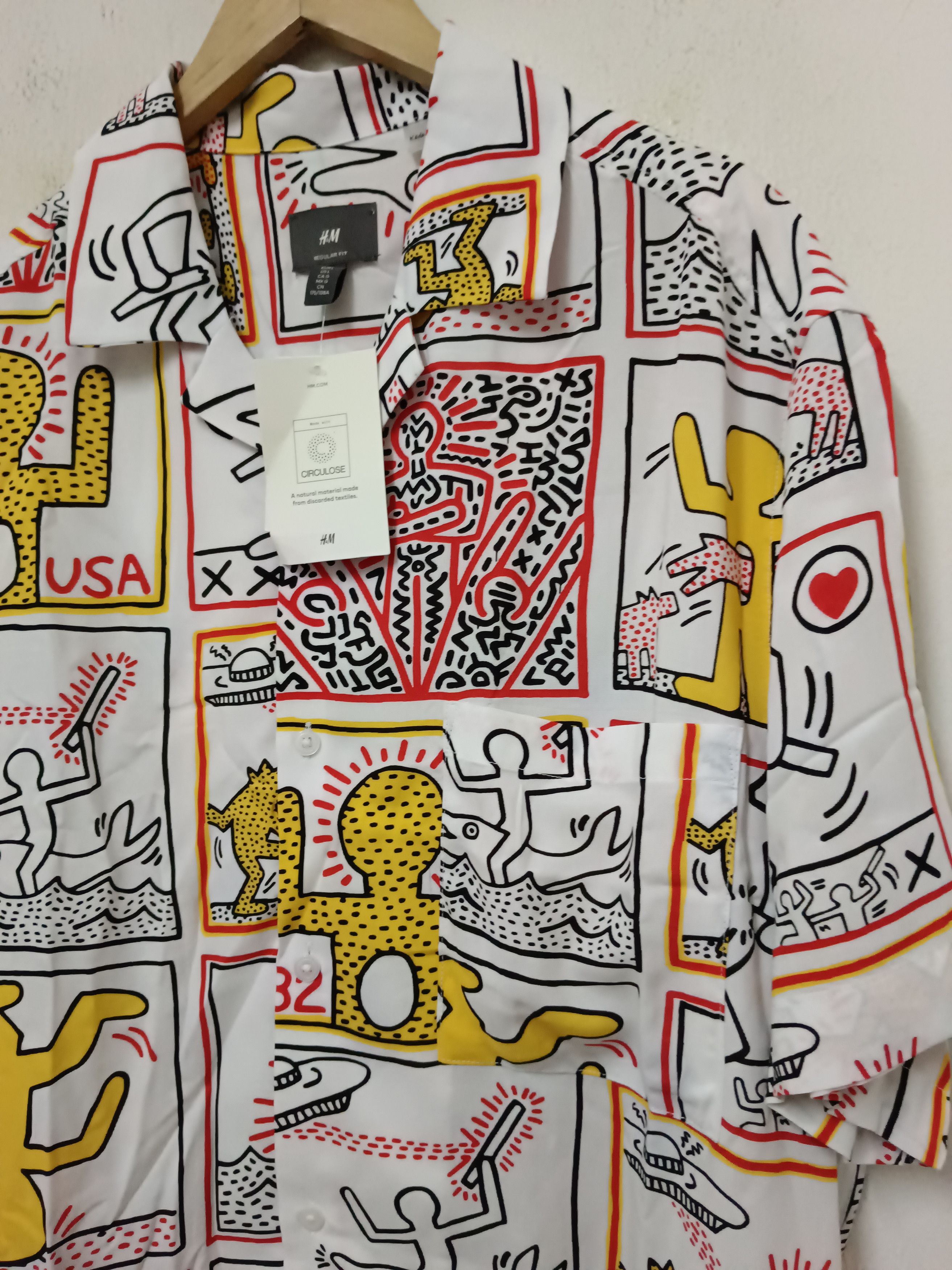 Keith Haring Open Collar Shirt H&M x Keith Haring | Grailed