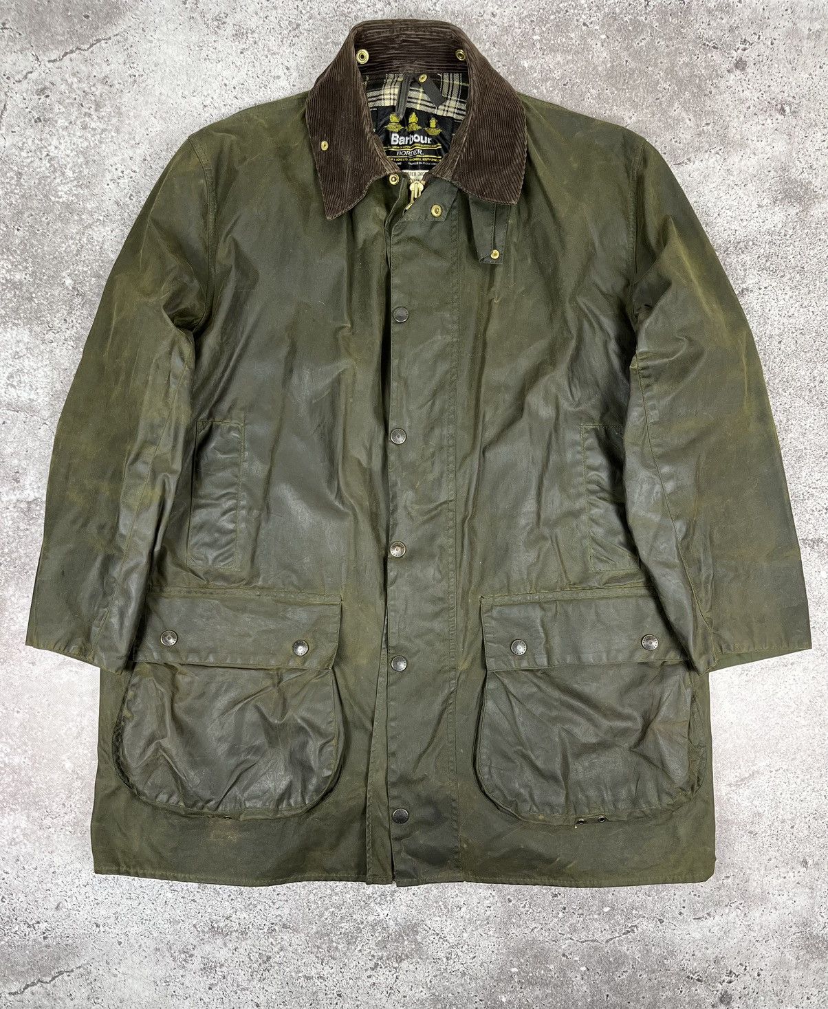 Barbour × Vintage Barbour Border Vintage 90s Waxed Jacket | Grailed