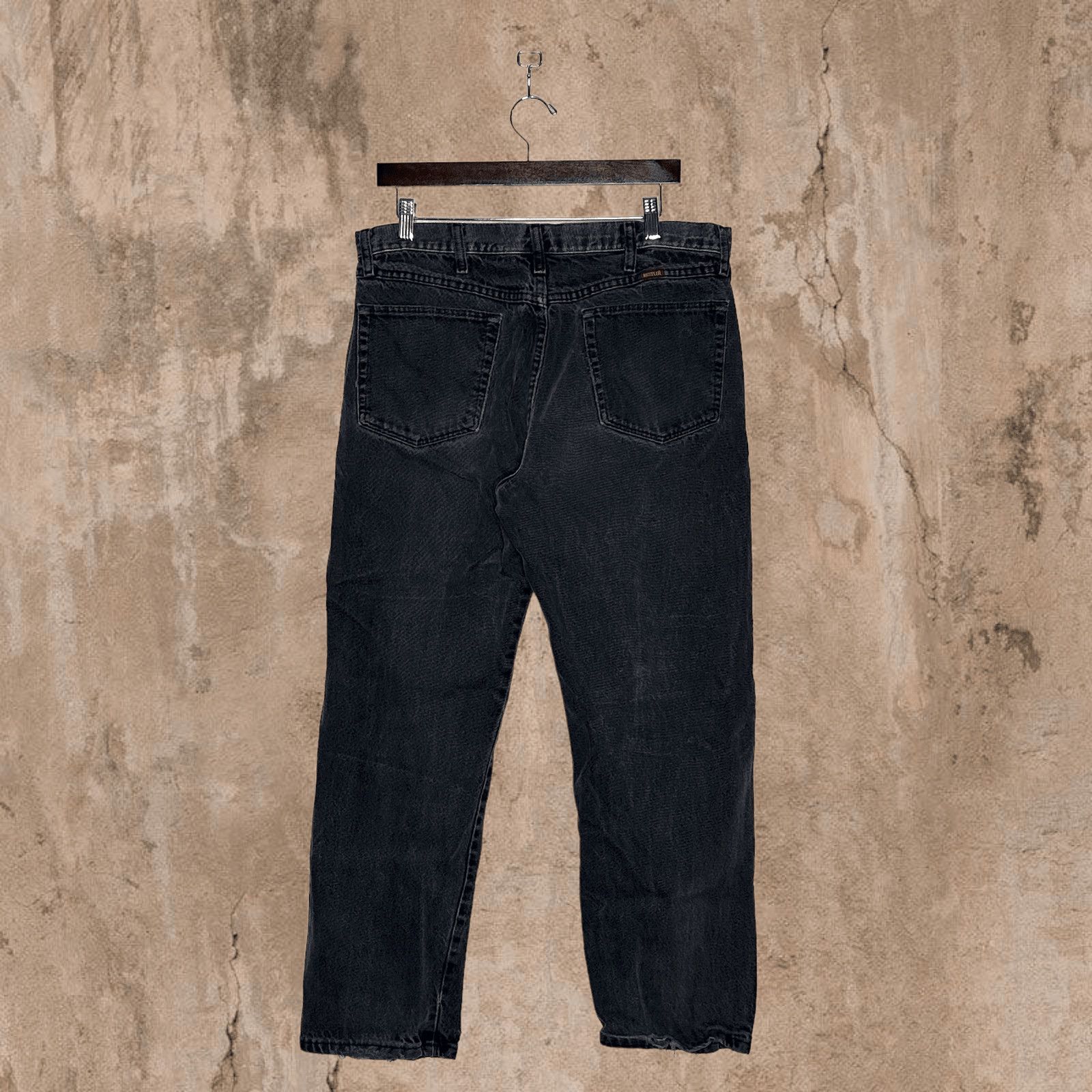 Vintage Smoke Black Rustler Work Jeans Relaxed Fit Red Label | Grailed