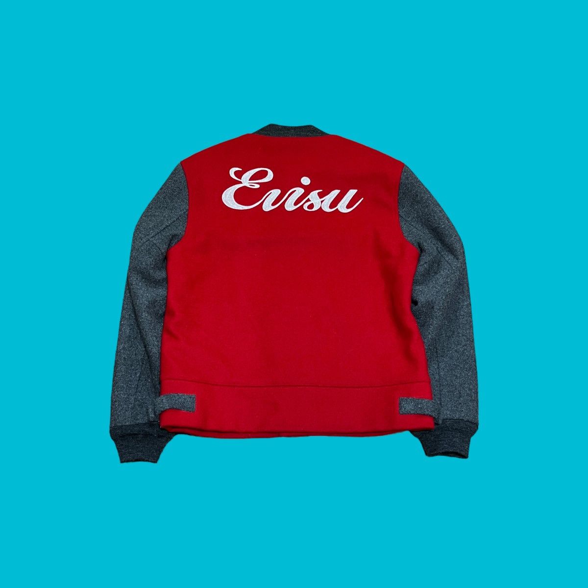Evisu Vintage Evisu Wool Varsity Bomber Chainstitch Sample Jacket | Grailed