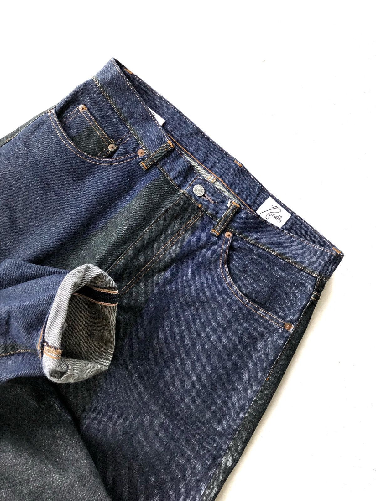 Needles RARE🔥Needles FW10 Rebuild Two Tone Selvage Denim | Grailed