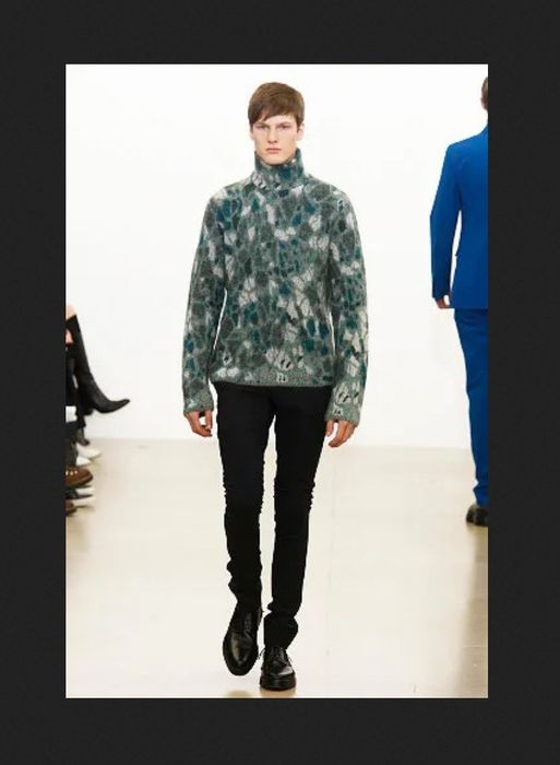 Raf Simons Last drop! Jil Sander turtleneck mohair marble sweater AW08 ...