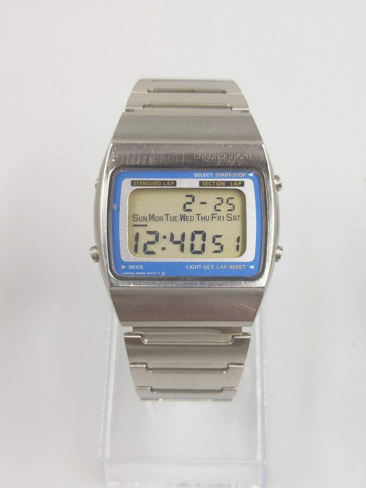 Seiko × Vintage RARE VINTAGE SEIKO A229-5009 JAPAN DIGITAL MEN’S WATCH ...