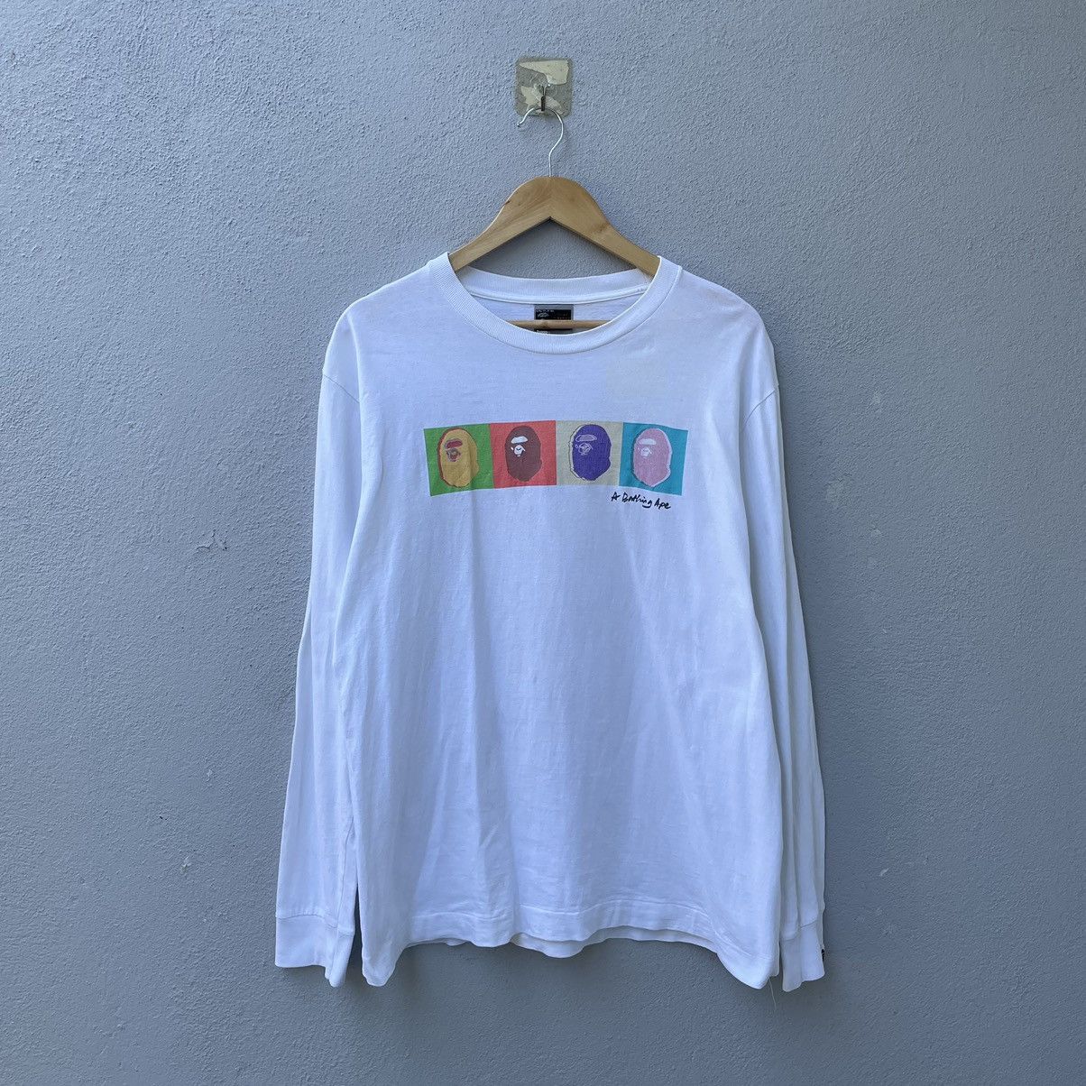 Bape Vintage Bape A Bathing Ape Pop Art L/S Tee | Grailed