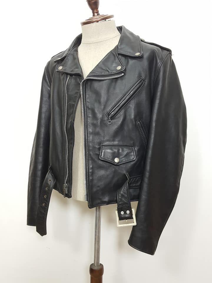 Schott × Vintage Vtg. Schott Perfecto 618 Leather Motorcycle Quilted ...
