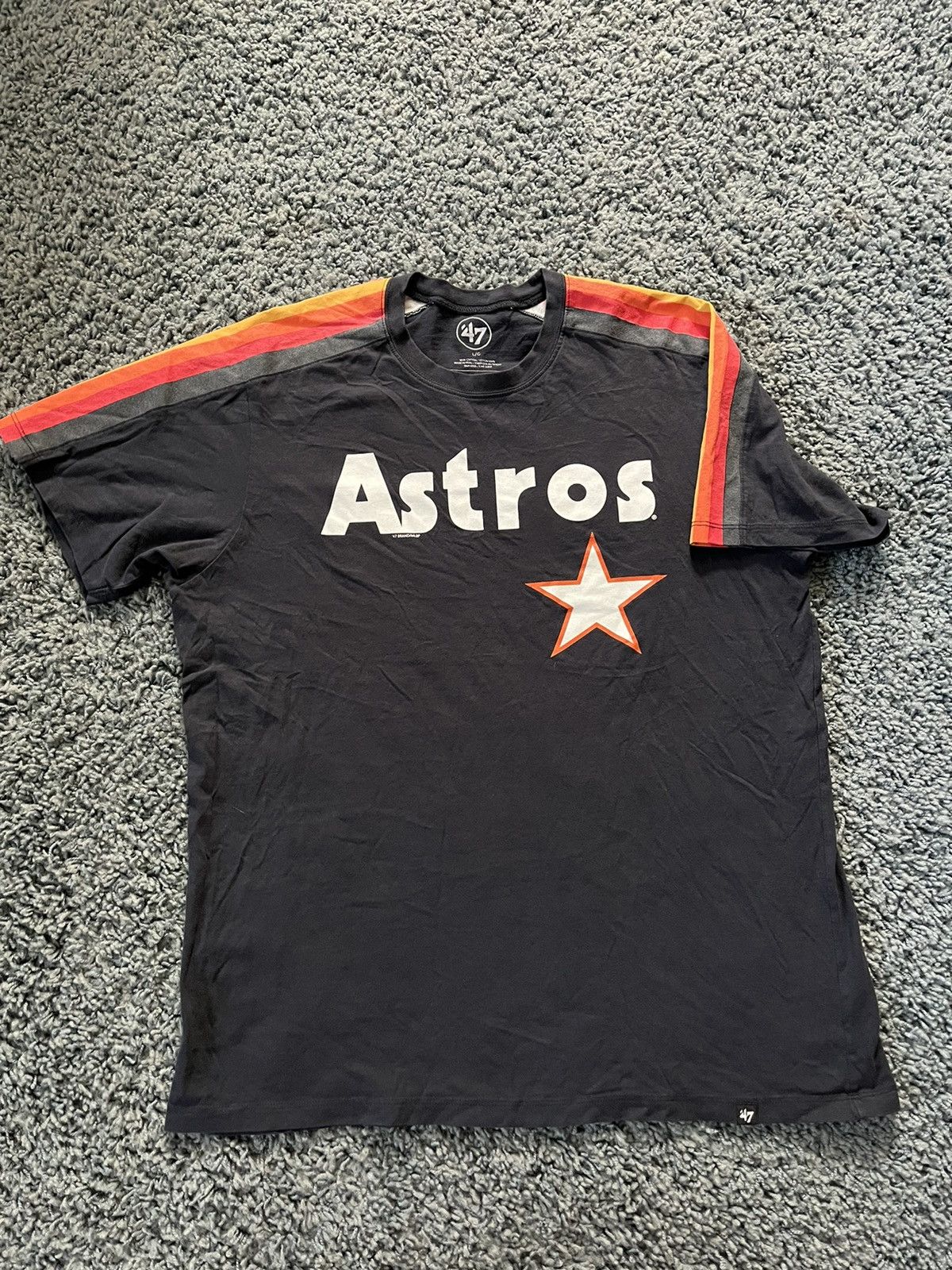 47 Brand × MLB 47 Brand MLB Houston Astros Retro Jersey Shirt Vintage ...