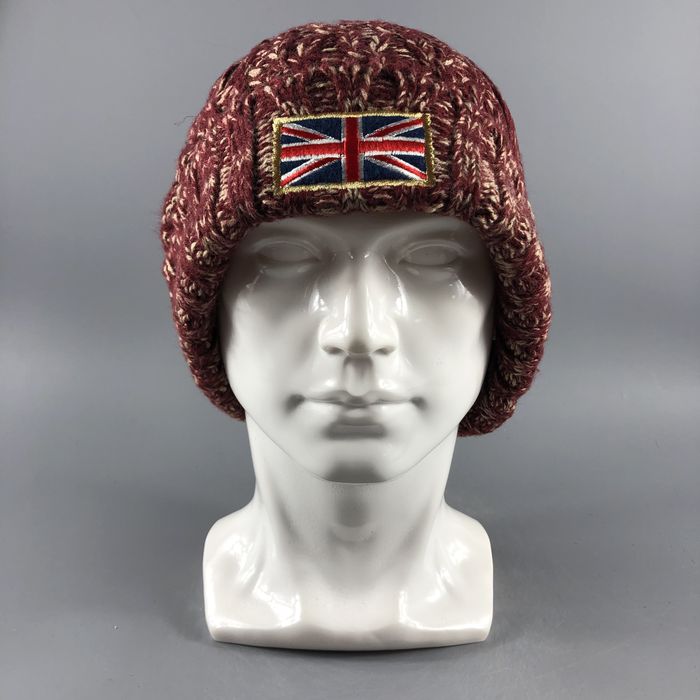 Vintage British Flag Beanie Snow Hat Snow Cap -D593 | Grailed