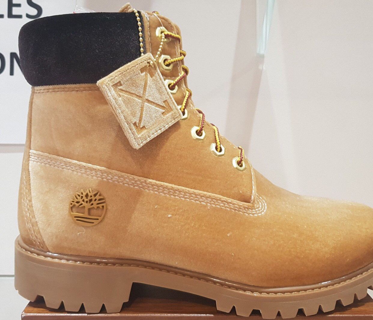 Off-White × Timberland Off White X Timberland Wheat Boots | Grailed