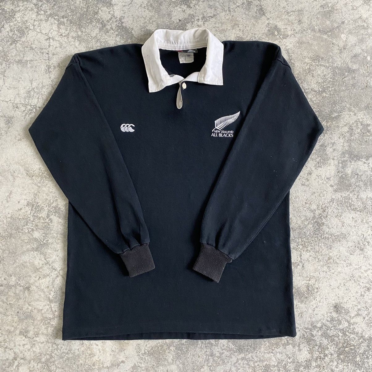 All Black × Canterbury Of New Zealand × Vintage Vintage Canterbury All Black Long Sleeve Rugby ...