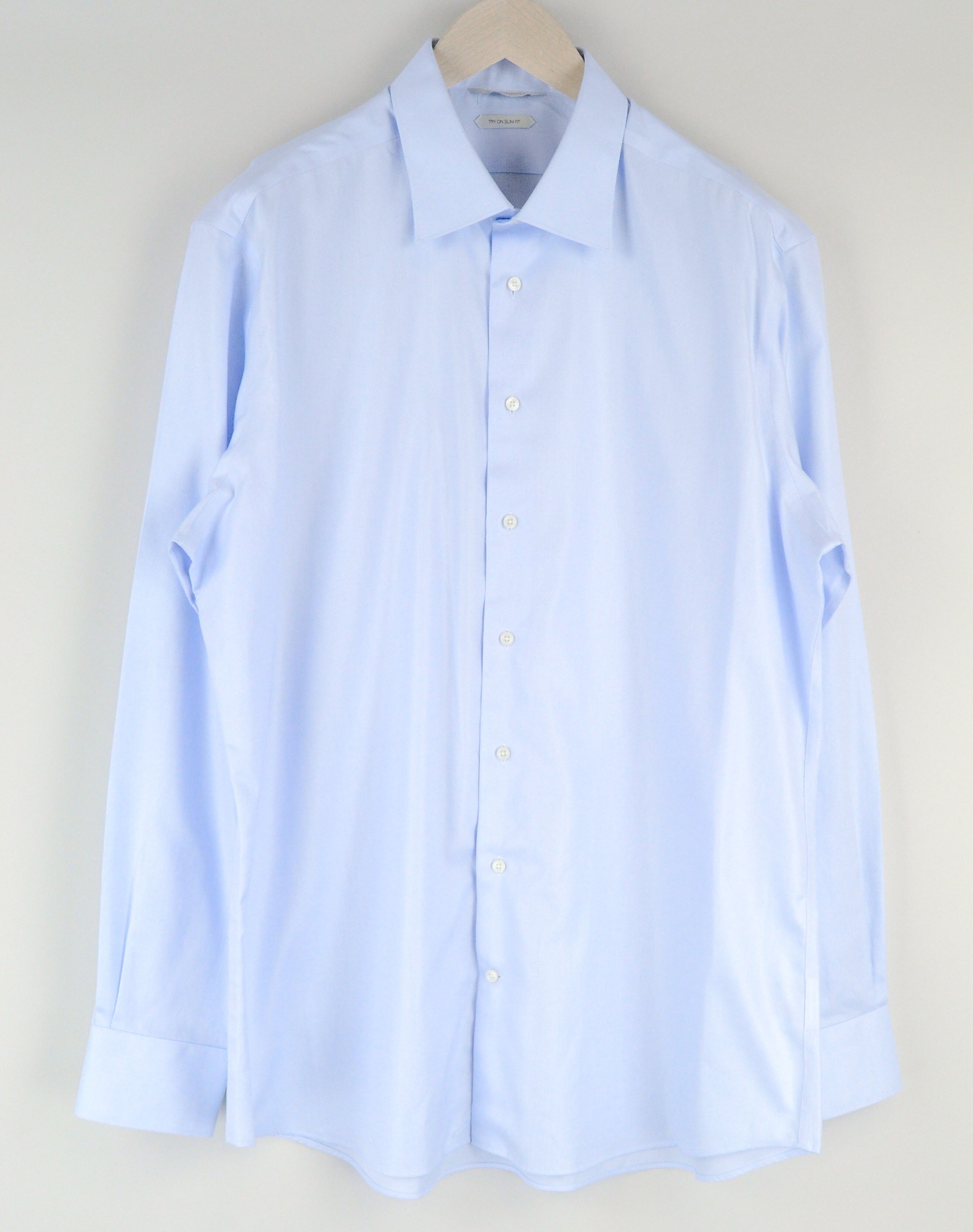 Suitsupply TRY ON SLIM FIT 46 / 18 Spread Collared Shirt 55049 | Grailed
