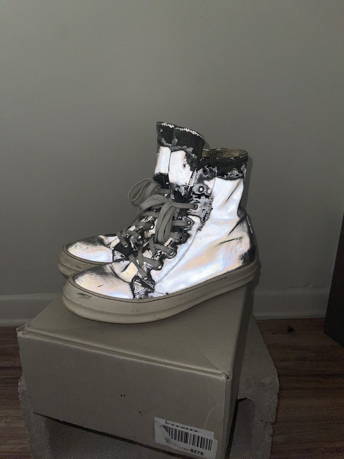 Rick Owens Nylon Reflective High Top Ramone | Grailed