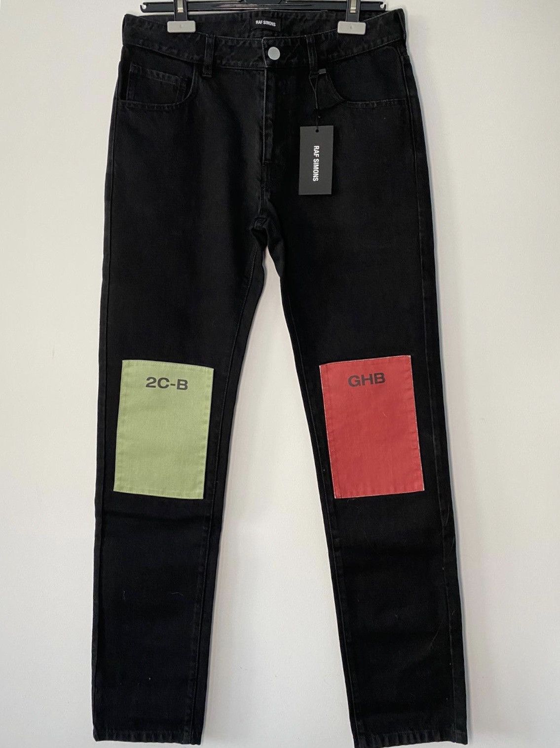 Raf Simons Drugs Patch Denim Pants | Grailed