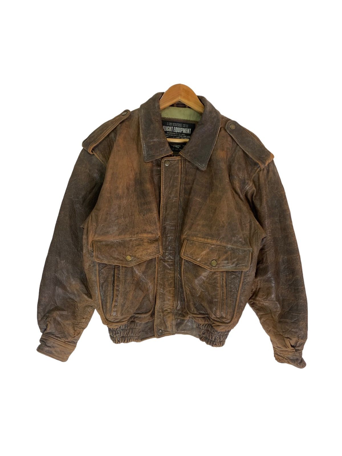 Vintage Vintage Leather Us Army Flight Equipment Jacket | Grailed