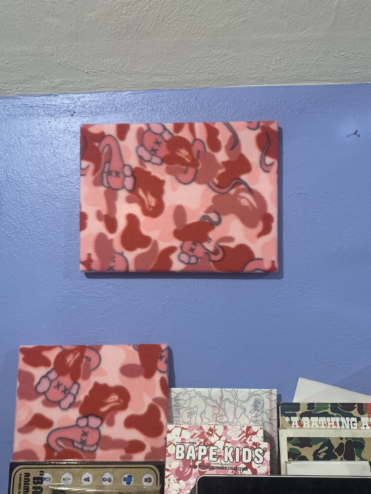 Bape × Kaws 2005 Bape Kaws Fabric Stretched over canvas | Grailed